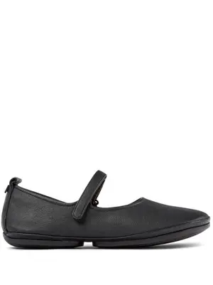 Camper Right Nina Leather Ballet Flats - Black