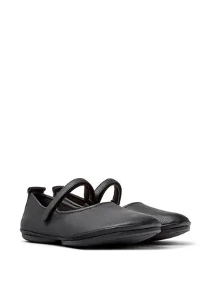 Camper Right Nina Leather Ballet Flats - Black