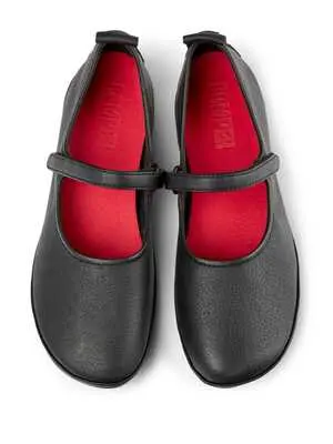 Camper Right Nina Leather Ballet Flats - Black