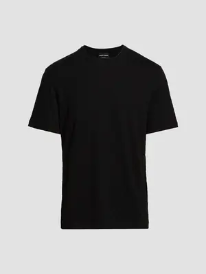 Giorgio Armani Textured Solid T-shirt - Black