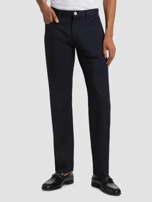Giorgio Armani Wool 5-pocket Pants - Navy