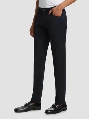 Giorgio Armani Wool 5-pocket Pants - Navy
