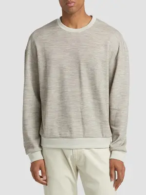 Giorgio Armani Wool Jersey Crewneck Sweater
