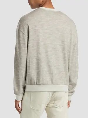Giorgio Armani Wool Jersey Crewneck Sweater