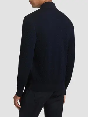 Giorgio Armani Suede Knit Full-zip Jacket