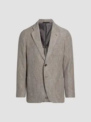 Giorgio Armani Upton Textured Jaquard Jacket - Grey