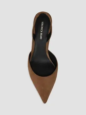 Veronica Beard Caroline 50mm Suede Slingback Pumps