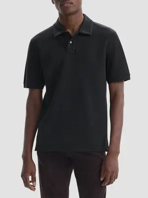 Theory Delroy Cotton-blend Polo Shirt - Black