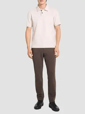 Theory Delroy Cotton-blend Polo Shirt - Black