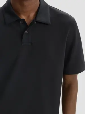 Theory Delroy Cotton-blend Polo Shirt - Black