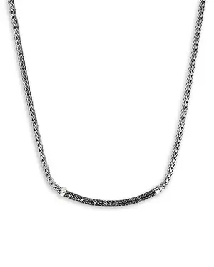 John Hardy Sterling Silver Sapphire Bar Necklace - Black/silver