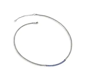 John Hardy Sterling Silver Sapphire Bar Necklace - Blue/silver