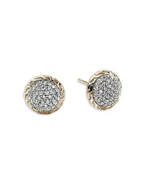 John Hardy Jh Essentials Diamond Stud Earrings - Gold