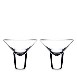 NUDE GLASS Gravity Martini Cocktail Glass, Set Of 2 - Clear