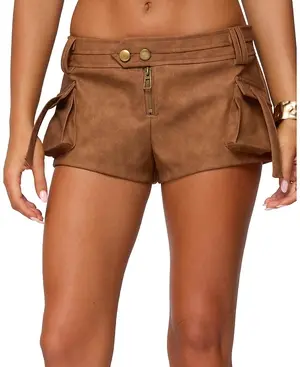 EDIKTED Cargo Shorts - Tan