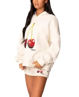 EDIKTED Mon Cheri Hoodie - Cream