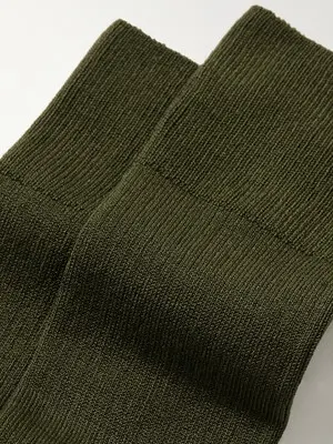 CDLP Set Of Six Ribbed Cotton-blend Socks