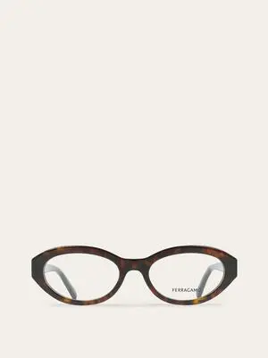 FERRAGAMO Rectangle Optical Glasses - Brown
