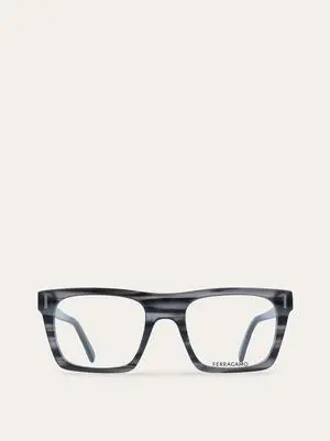 FERRAGAMO Rectangle Optical Glasses Grey