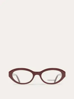 FERRAGAMO Rectangle Optical Glasses - Red