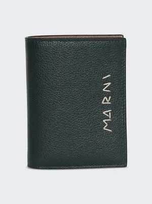 Marni Bifold Wallet Dark Petrol Green