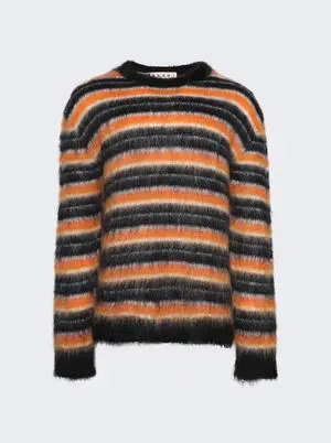 Marni Long Sleeve Mohair Sweater - Black