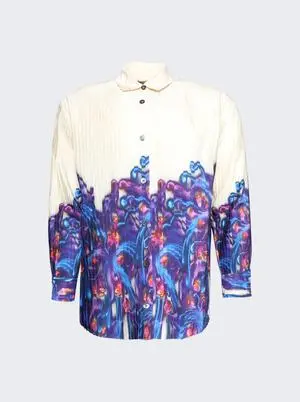 CASELLA MEYER Pleated Desert Shirt - Blue