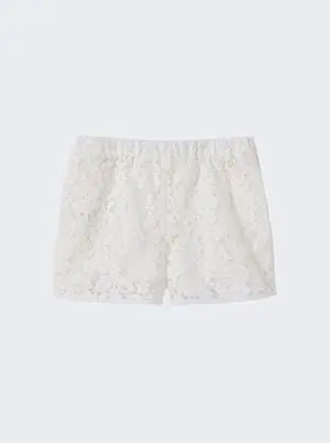 Gucci Floral Lace Mini Shorts - Off White
