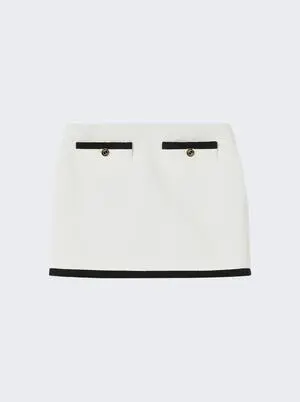 Gucci Cotton Tweed Mini Skirt - Off White
