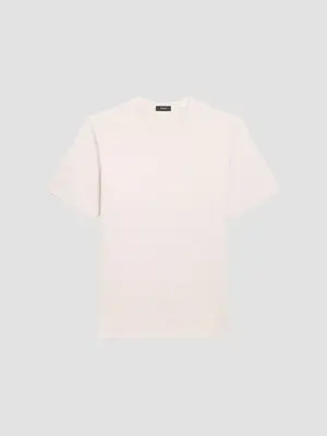Theory Delroy Cotton-blend T-shirt Silver Stone