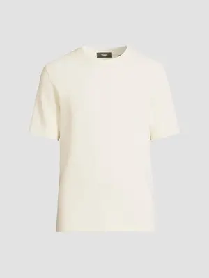 Theory Delroy Cotton-blend T-shirt - Winter White