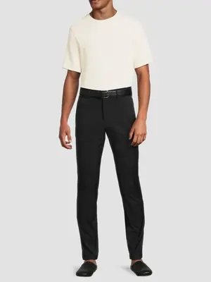 Theory Delroy Cotton-blend T-shirt - Winter White