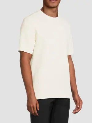 Theory Delroy Cotton-blend T-shirt - Winter White