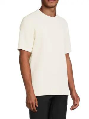 Theory Delroy Cotton-blend T-shirt - Winter White