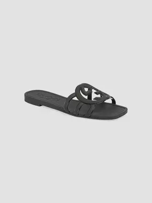 Gucci Palma Rubber Slides Nero