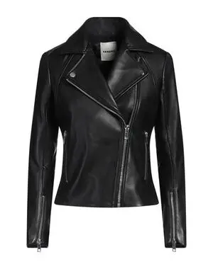 Sandro Lambskin Biker Jacket