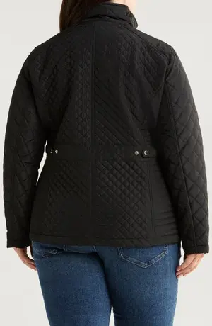 Gallery Water Resistant Quilted Jacket - Black