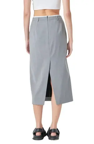 GREY LAB Boxer Waist Straight Skirt