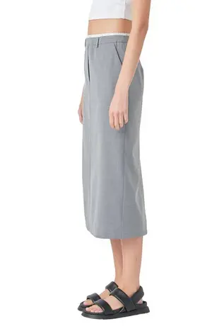 GREY LAB Boxer Waist Straight Skirt