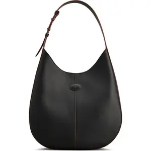 TOD'S Medium Di Bag Leather Hobo Bag - Nero