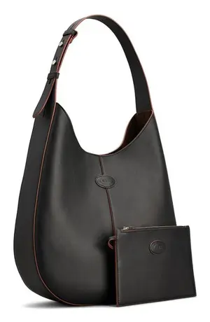 TOD'S Medium Di Bag Leather Hobo Bag - Nero