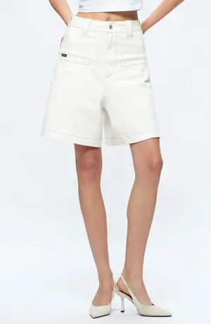 BAYEAS Timothy High Waist Knee Length Denim Shorts