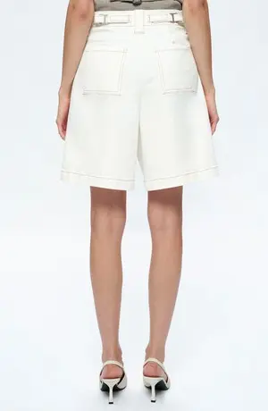 BAYEAS Timothy High Waist Knee Length Denim Shorts