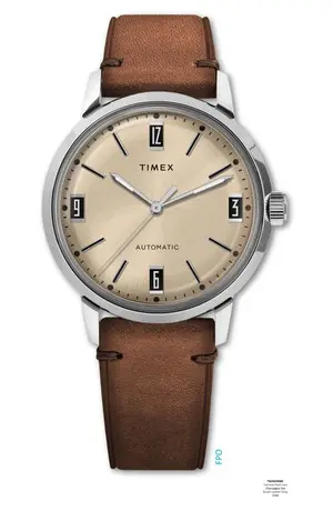 Timex® Marlin Automatic Strap Watch - Brown