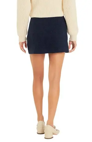 English Factory Tweed Wool-blend Mini Skirt