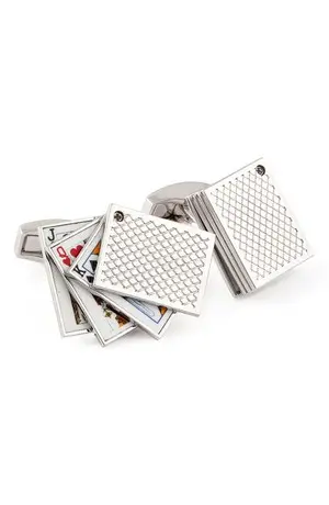 Tateossian Playing Cards Cuff Links - Silver