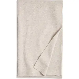 Nordstrom Cashmere Throw Blanket Beige Birch Heather