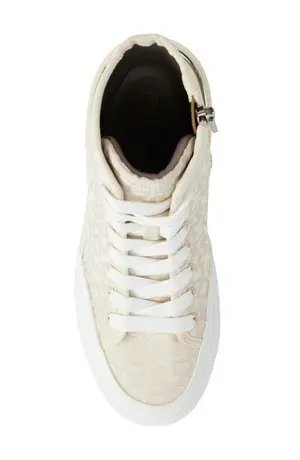 Dkny Bitsy High Top Platform Sneaker - Xvq - Hemp/ White