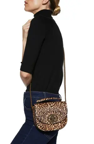 Kurt Geiger Chelsea Calf Hair Saddle Bag - Brown/oth