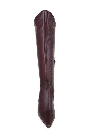 ZIGI Karlin Leather Wedge Boots - Wine Leather